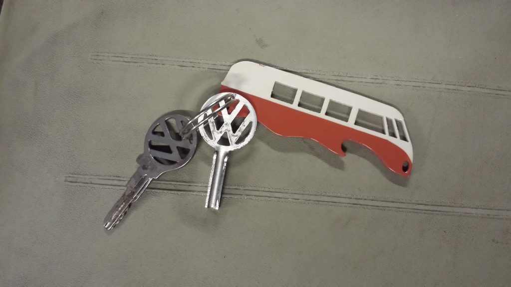 VW Bus Bottle Opener Key Fob – Stainless Steel Split Window Bus